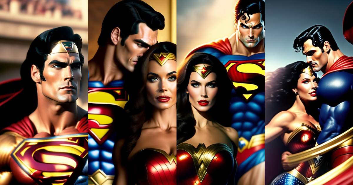 Lexica - Superman saving wonder woman