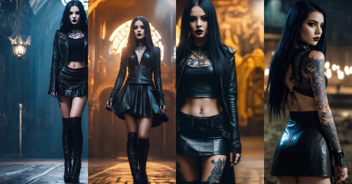 Lexica - Beautiful Extremely goth model young girl in fantasy world ...