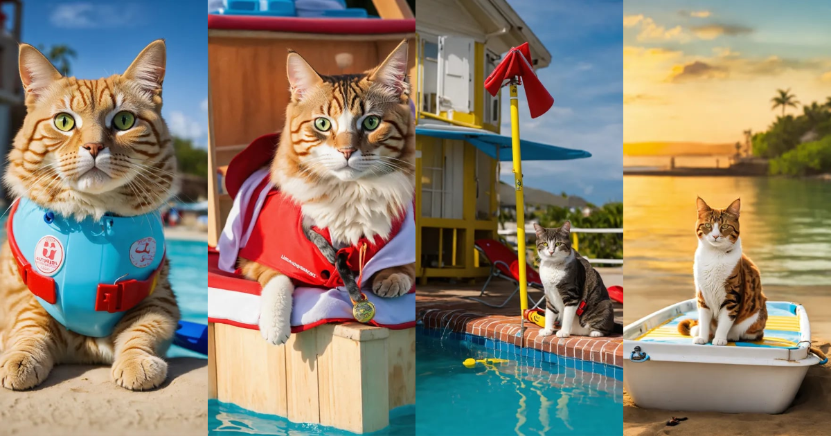 Lexica - Cat is Lifeguard