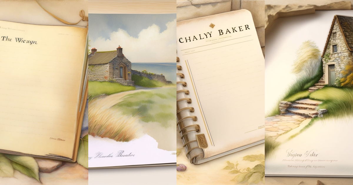 Lexica - Off-white background, damaged diary torn around the edges ...