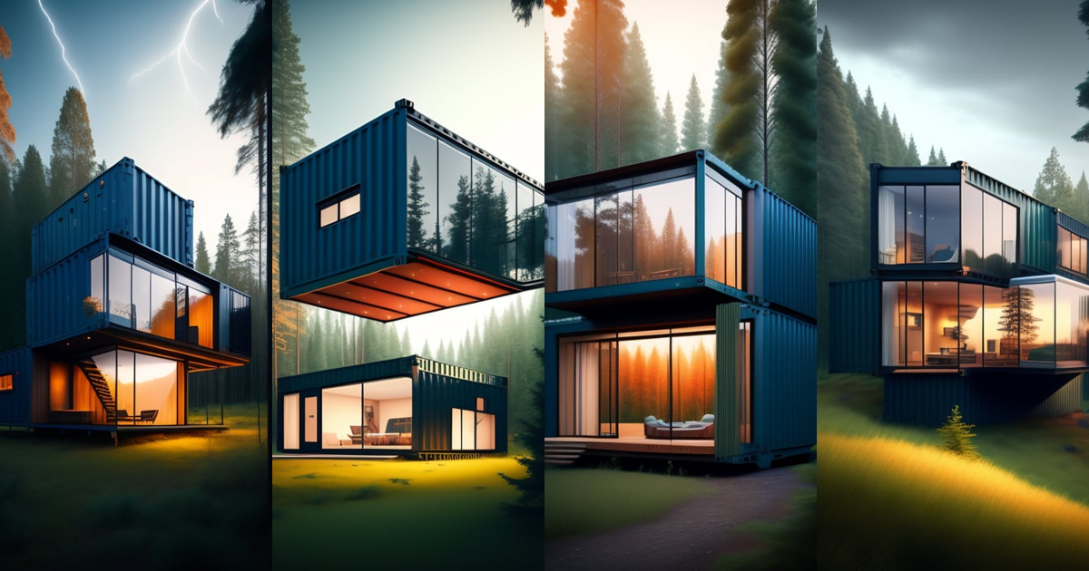 Lexica - Shipping containers and glass modern two floor house in the ...