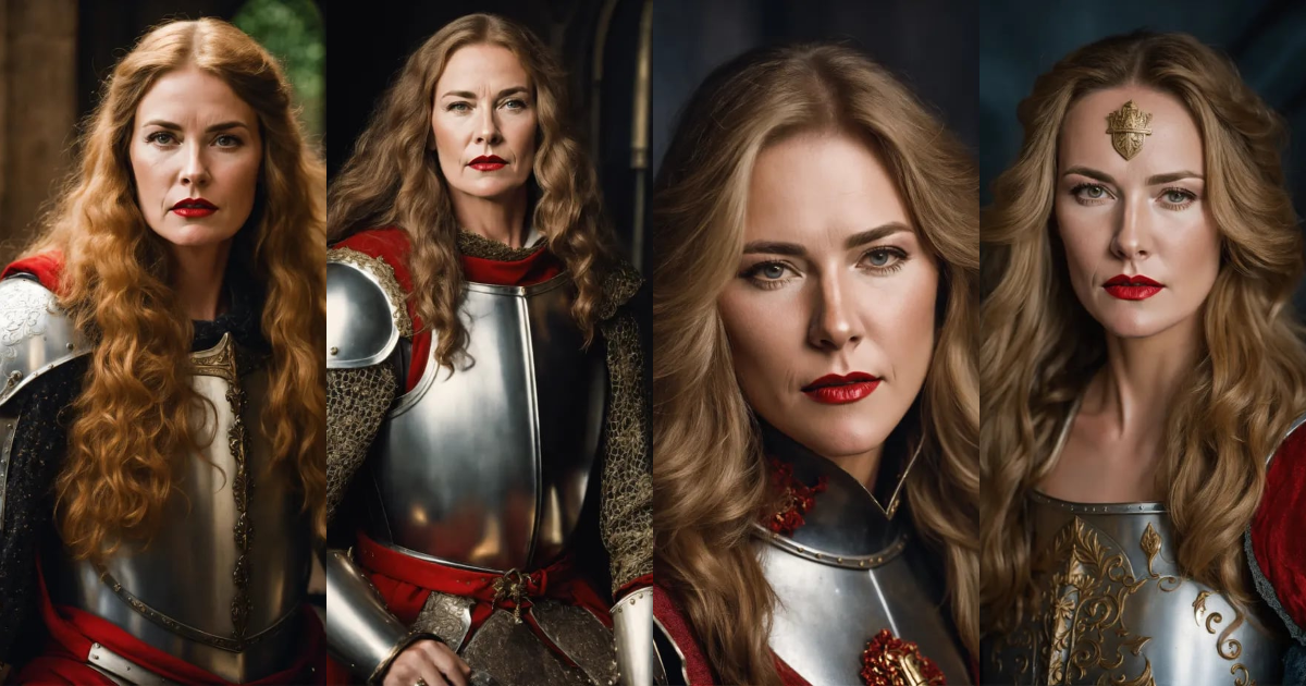 Lexica - Photo quality portrait of Carol Boardman as a mediaeval knight ...