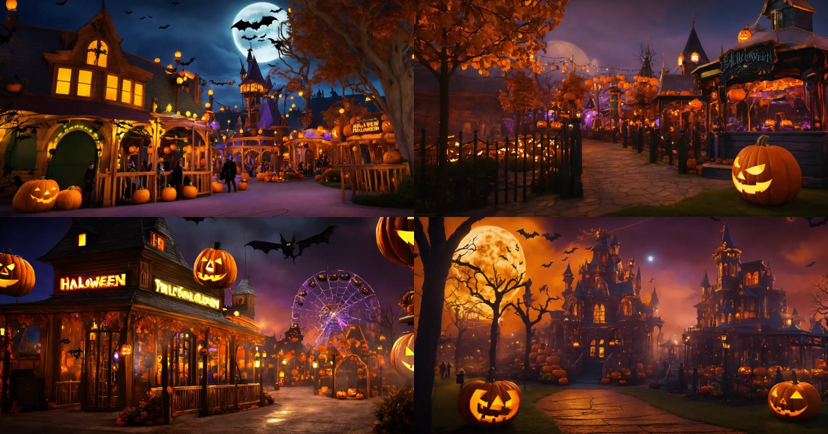 Lexica - Halloween inspired theme park with rides