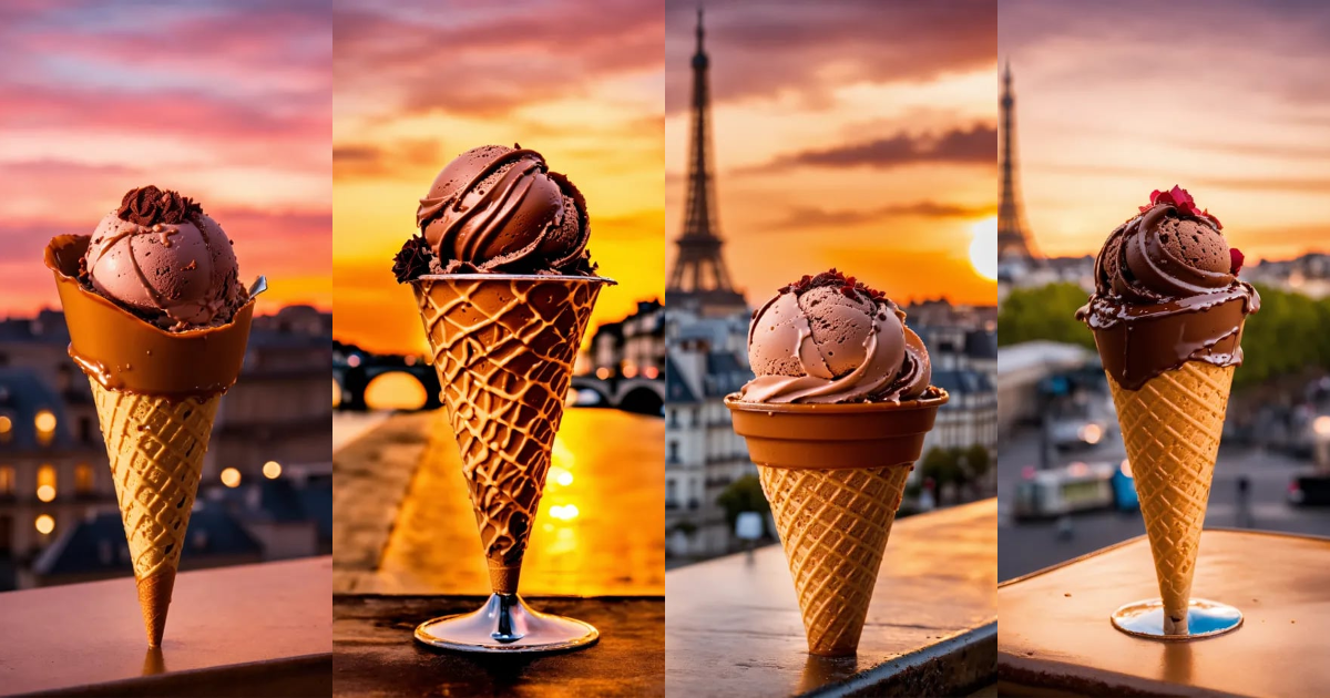 Lexica - Gorgeous artisanal chocolate caramel ice cream cornet in Paris ...