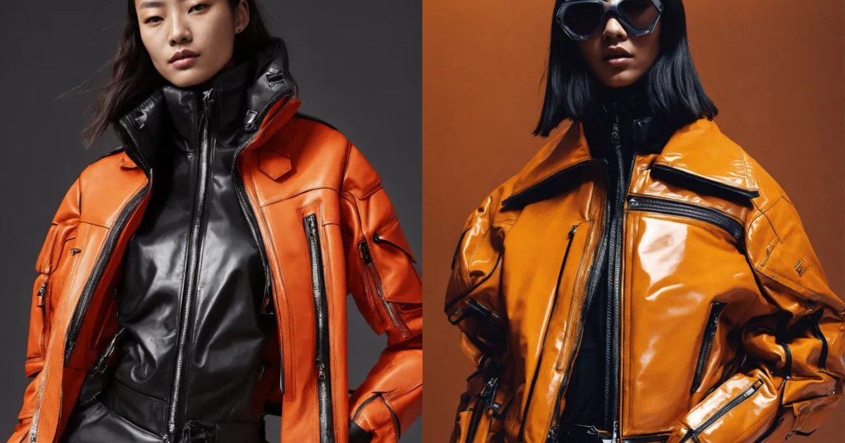 Lexica - Product design sketch marker fall winter 2030 futuristic leather jacket designed by ...