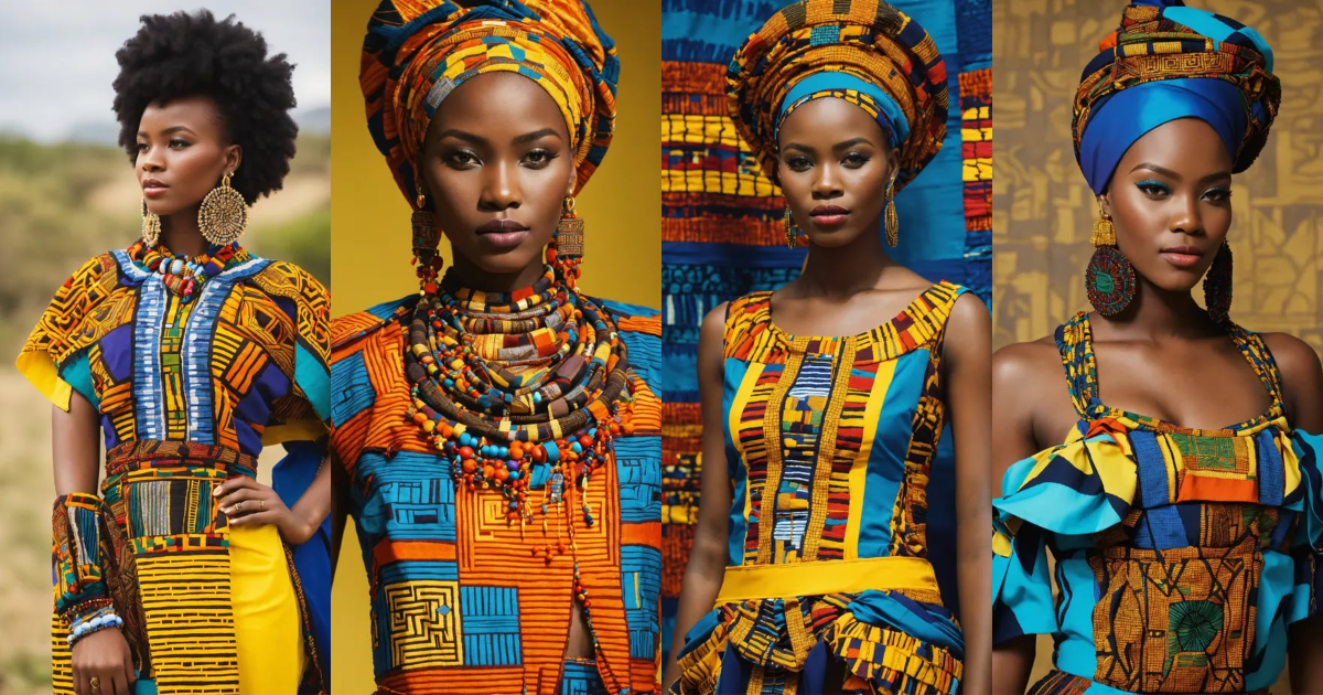 Lexica - Afrocentric costume design with orphist color patterns and ...