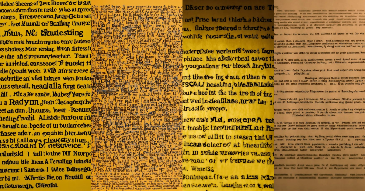 Lexica - Garbled text in unclear language, poorly typed and ...