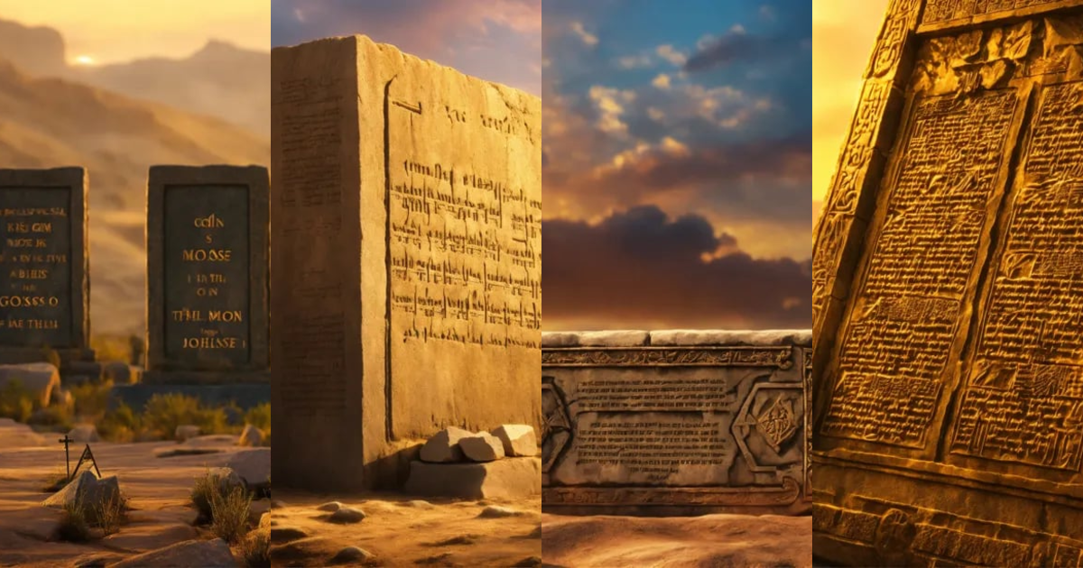 Lexica - Stone Tablets Hz. In Moses' hands are the stone tablets of the ...