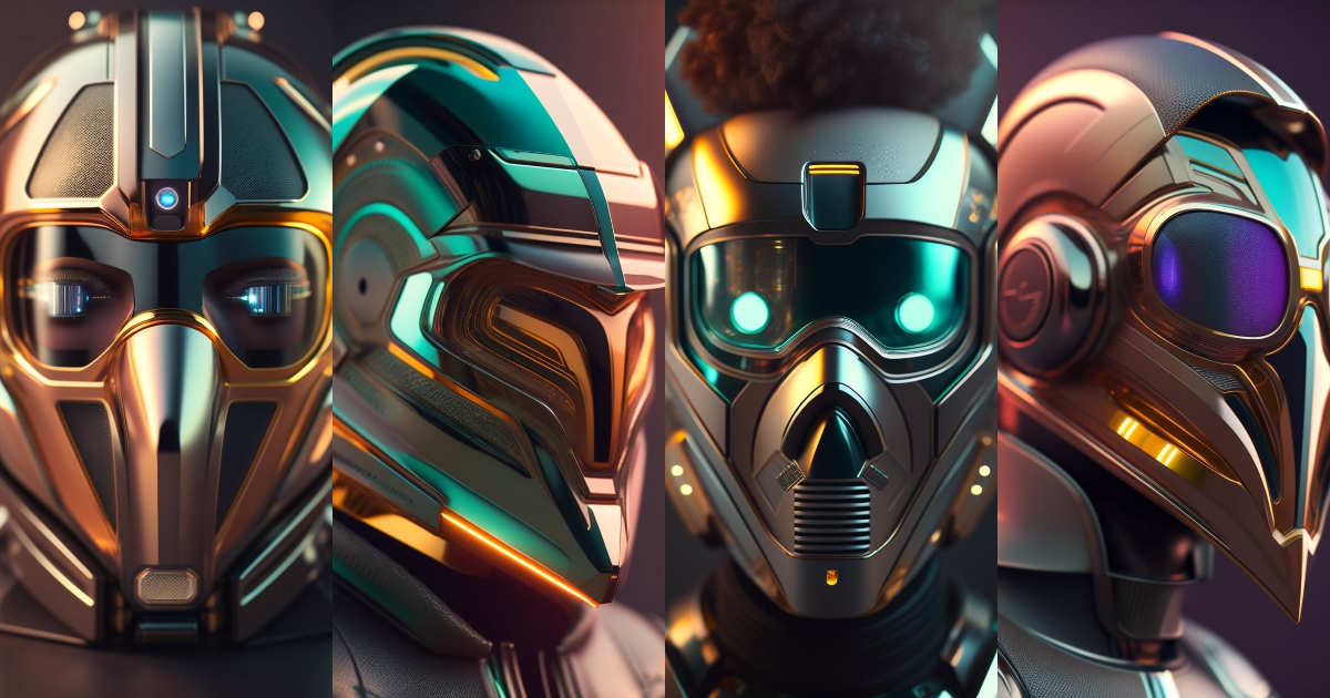 Lexica - Cybernetic mask made out of glass, futuristic contraptions ...