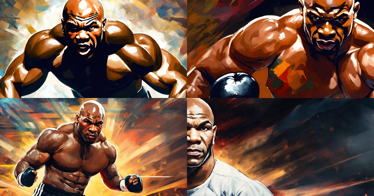 Lexica - Digital portrait of an muscular Mike Tyson with a bald head ...
