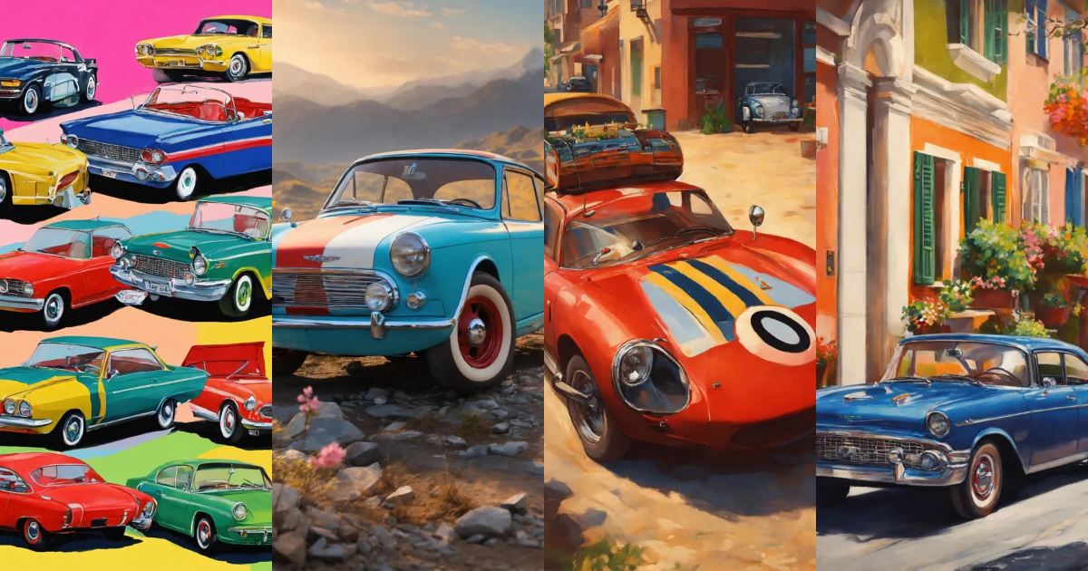 Lexica - Create me 20 different cars to paint by hand