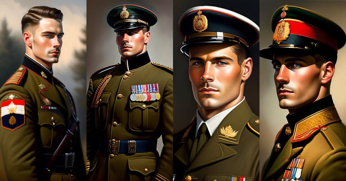 Lexica - Oil painting portrait of a natsoc soldier, germany, circa 1940 ...