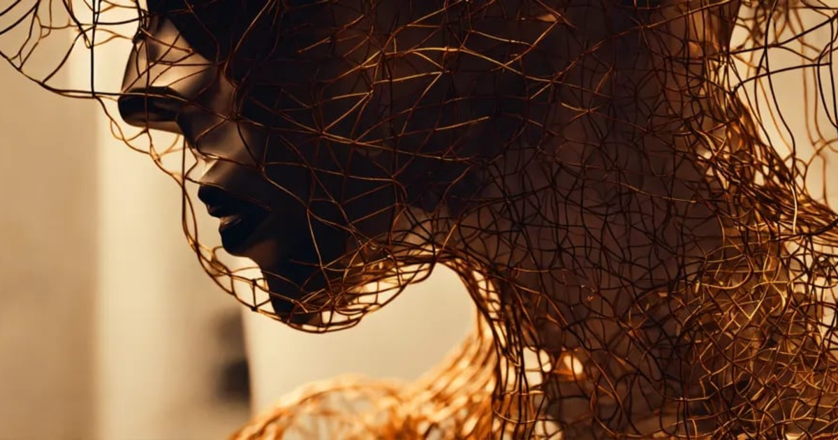 Lexica - 3D abstract wireframe figure body. Egon Schiele inspiration ...