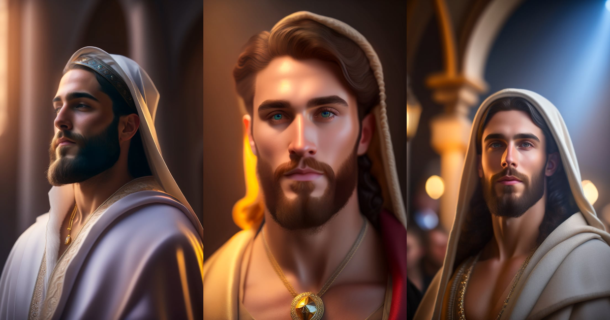 Lexica - The portrait of the amazingly handsome god Jesus makes it real ...