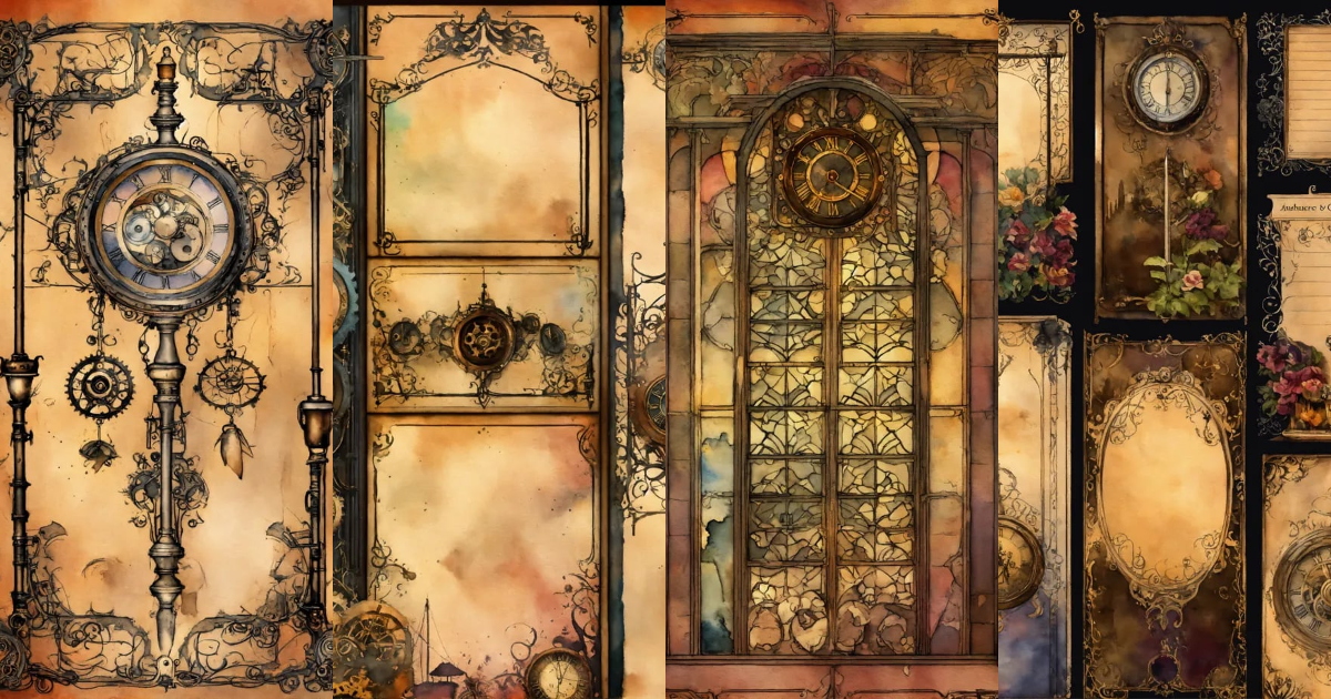 Lexica - Create detailed watercolor illustrations of goth steampunk ...