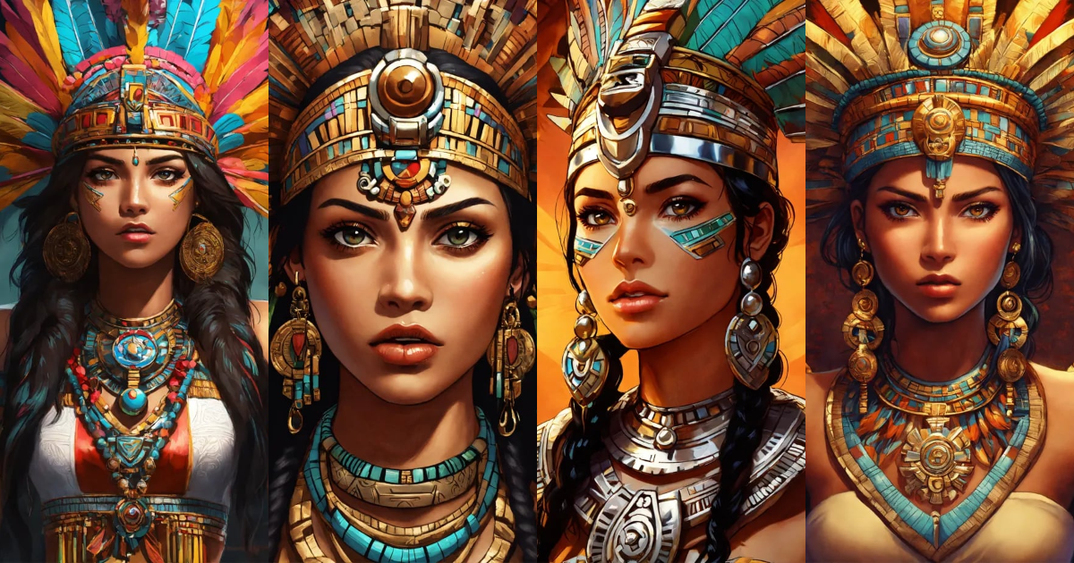 Lexica - Aztec princess, portrait, high detail, ultra-high resolution ...