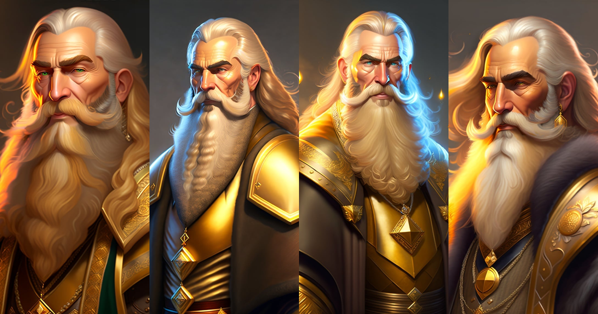 Lexica - A realistic portrait of a magestic old witzard with a long ...