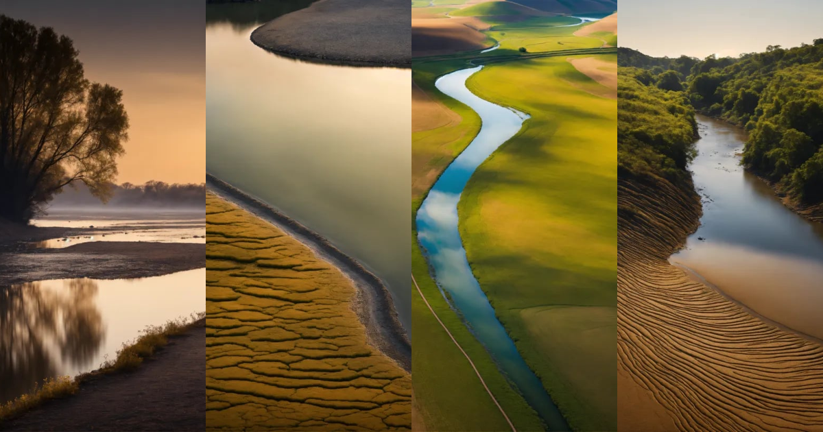 Lexica - High-resolution photograph of landscape river abstract, a ...