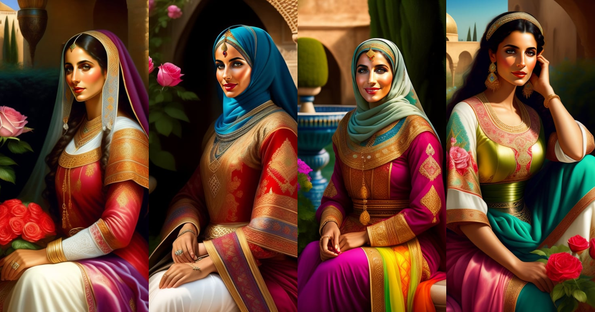 Lexica - Beautiful Jewish woman, medieval Arabic clothes, Andalusia ...