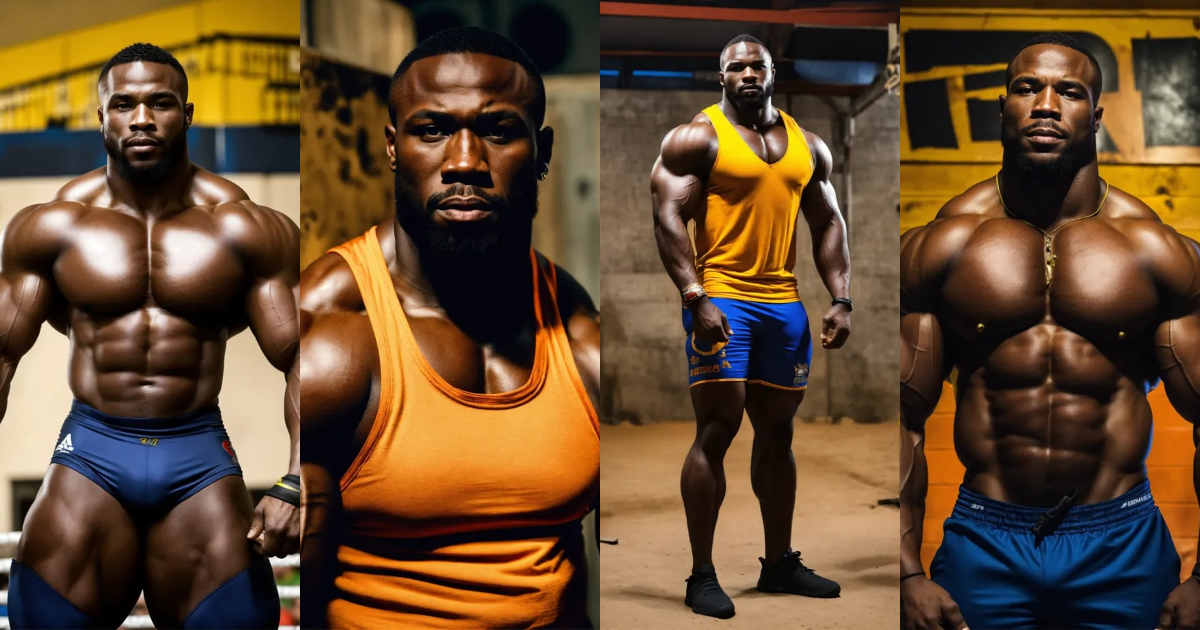 Lexica - 30-year-old wrestler with big muscles, bodybuilder, Senegalese ...