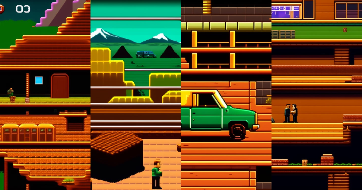 Lexica - Screenshot from “Breaking Bad” game for NES
