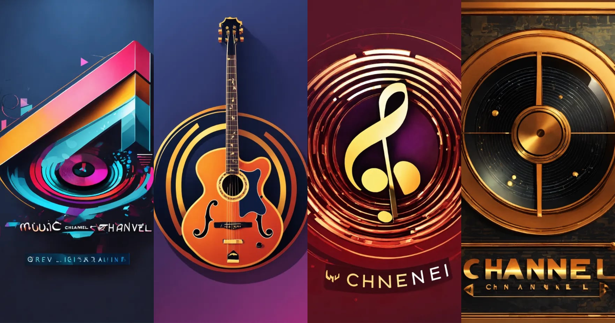 Lexica - Music channel emblem, vector, simple, no photorealiistic details