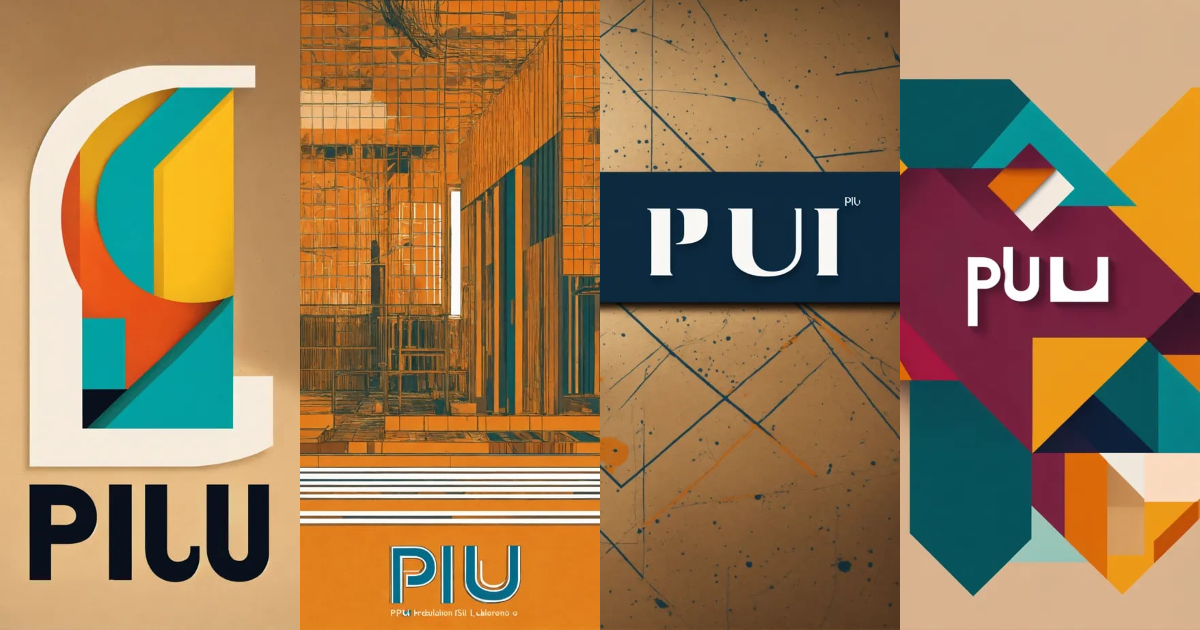 Lexica - Modernist logo of a brand name PIU that dedicates to the ...