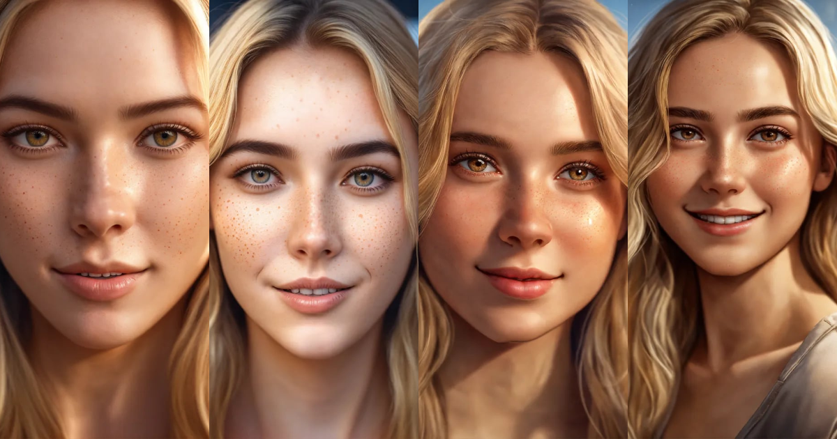 Lexica - A realistic face portrait of an 18 years old woman with brown ...