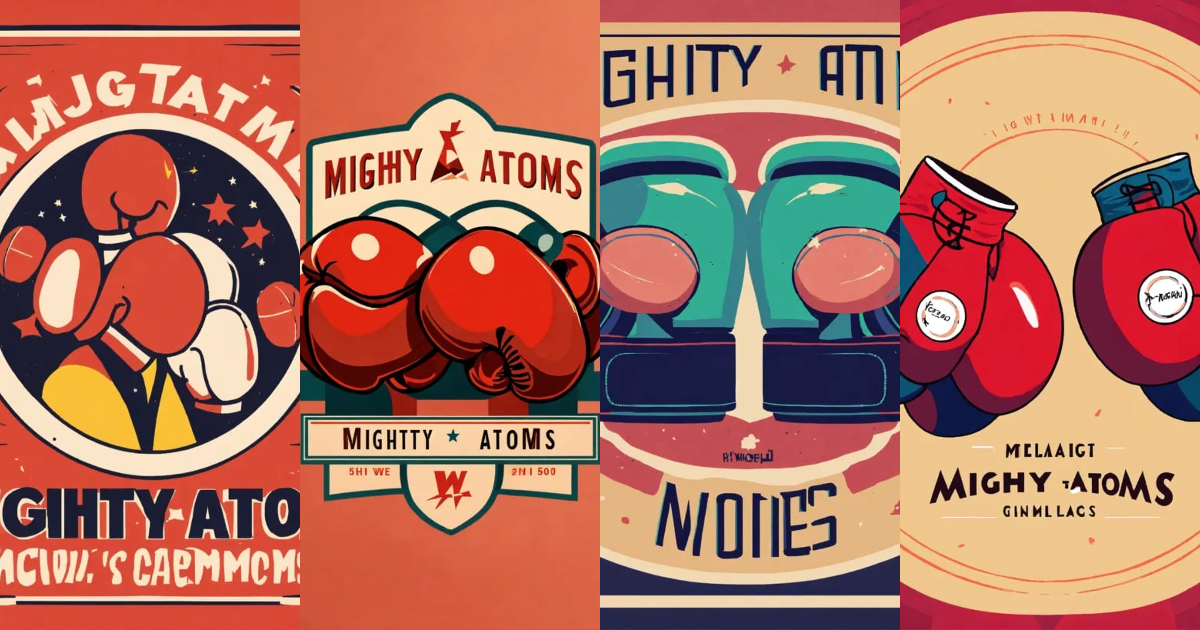 Lexica - An abstract, minimalist logo for a show called "MIGHTY ATOMS ...