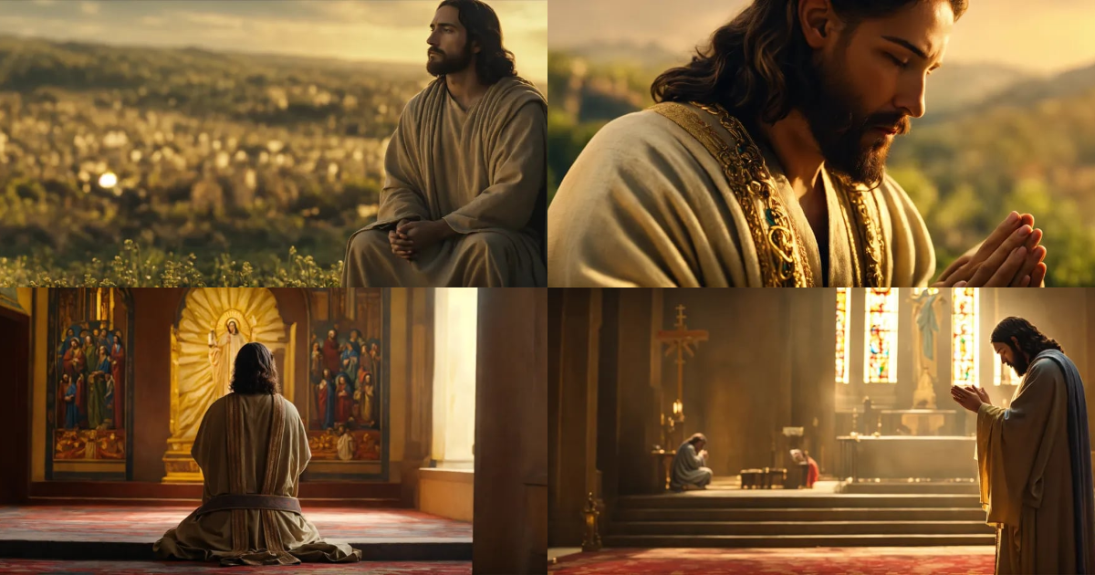 Lexica - Jesus, pray to god, alone praying, detailed, 4k, focused ...