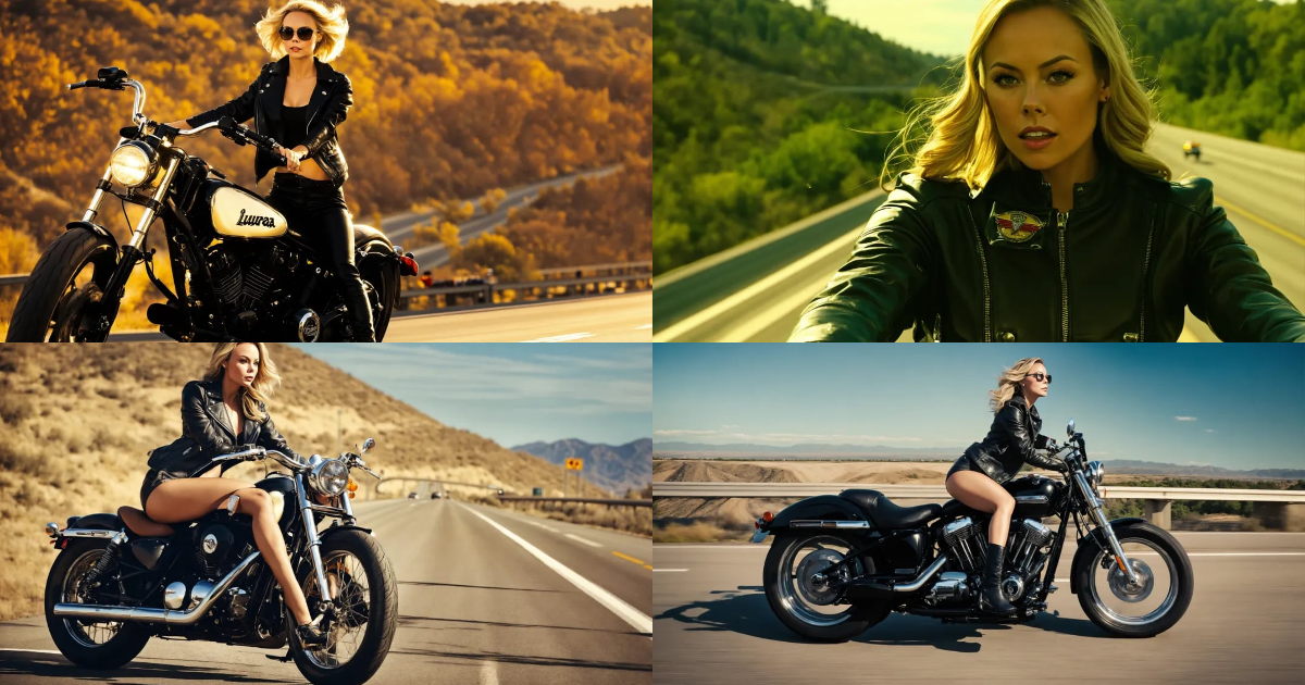 Lexica - Laura Vandervoort, in Pin-up style, dressed in biker clothes ...