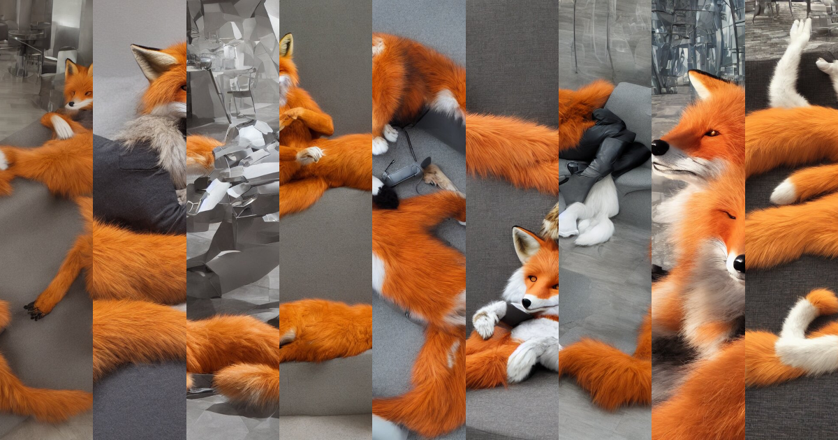 Lexica - Anthropomorphic furry anthro fox lounging in a futuristic hotel