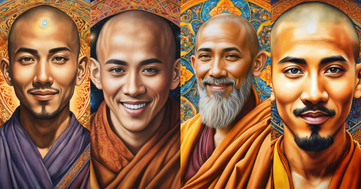 Lexica - Realistic painted colored pencil drawing of Portrait of a monk ...