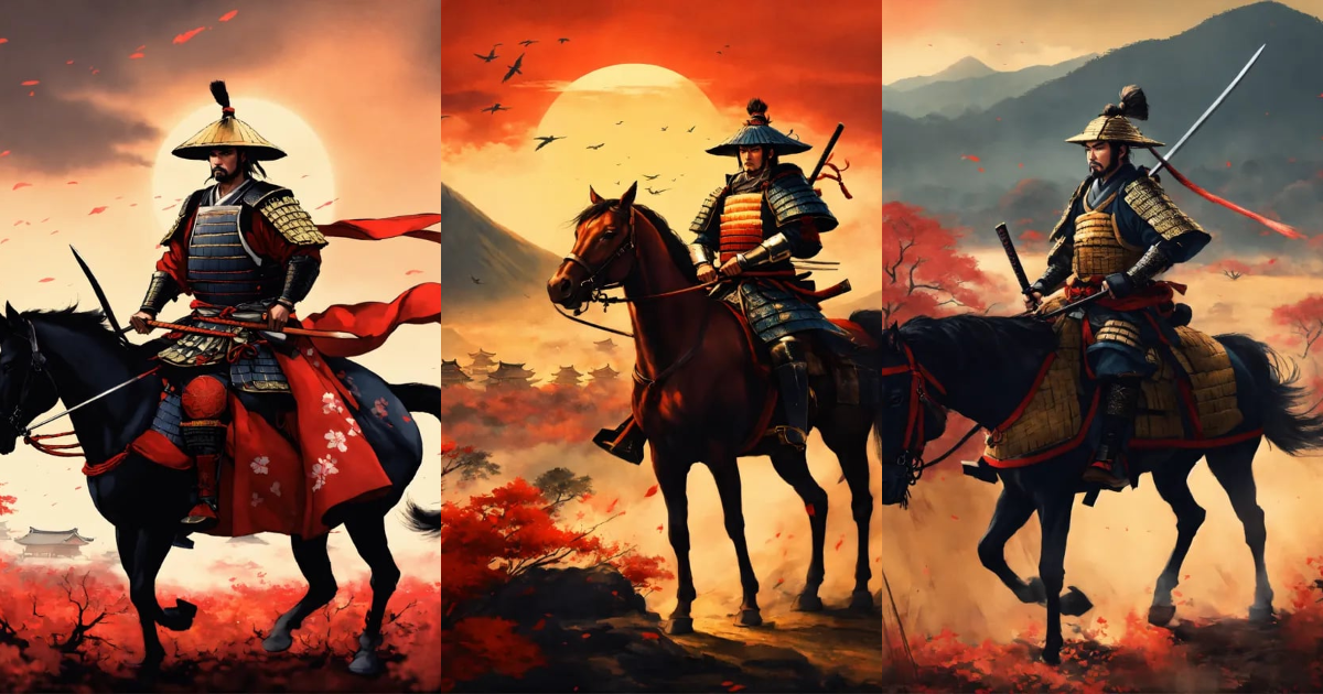 Lexica - Samurai on feudal Japan battlefield.