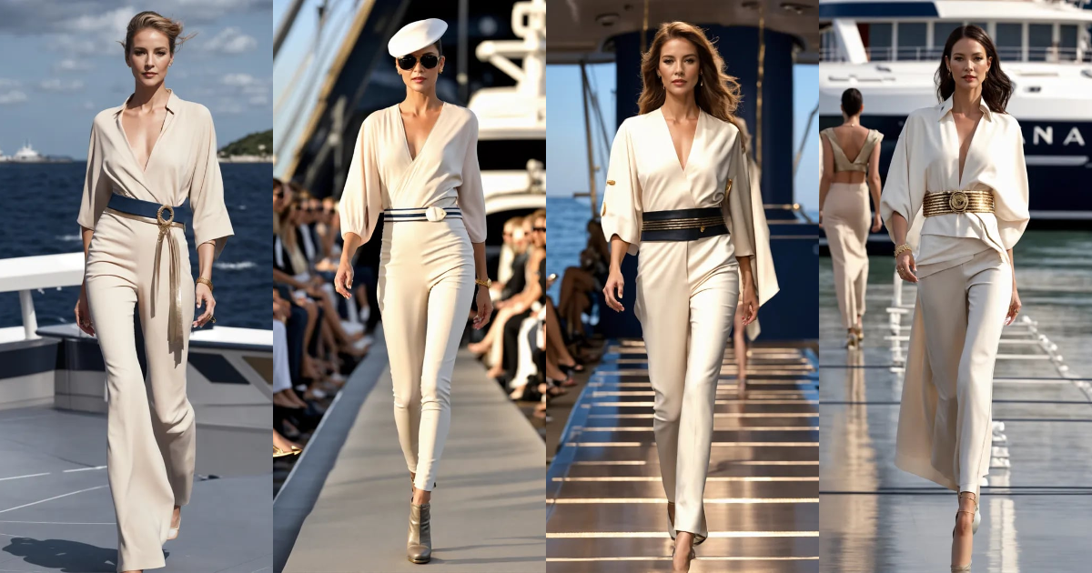 Lexica - 3d realistic photo of female captain walking runway during ...