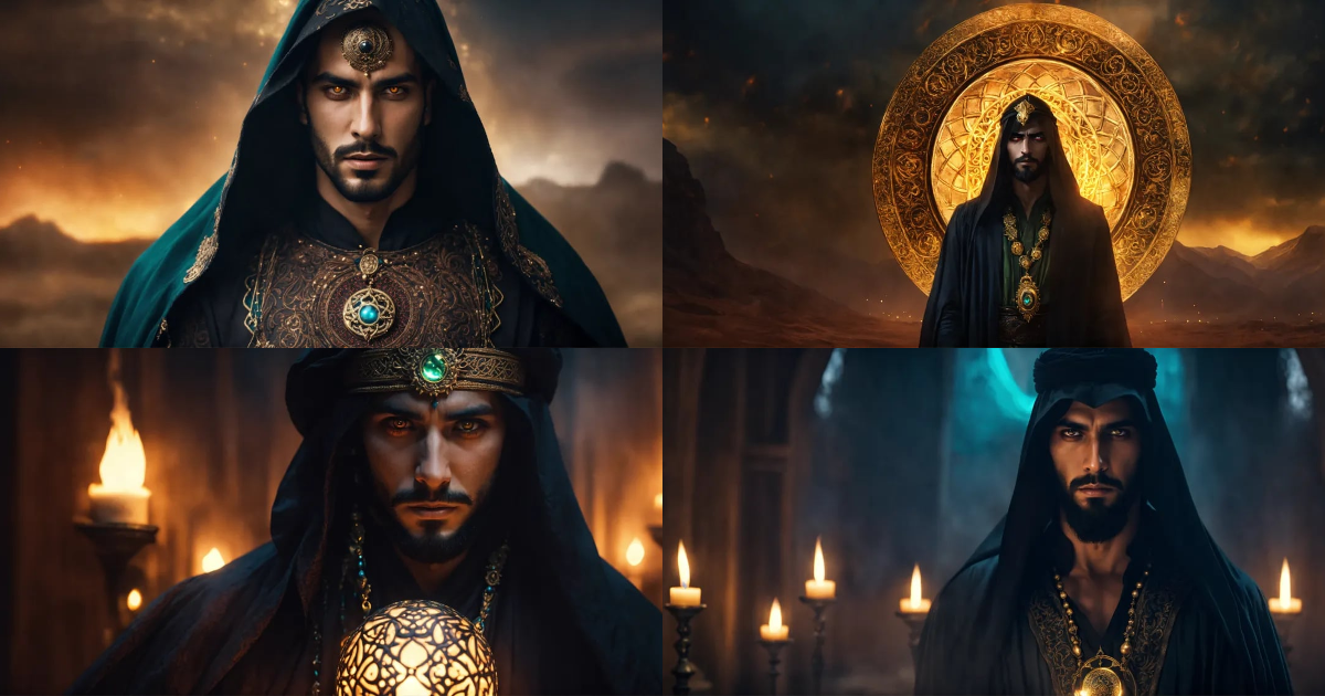 Lexica - Dark, mysterious and dramatic fantasy portrait of a handsome ...