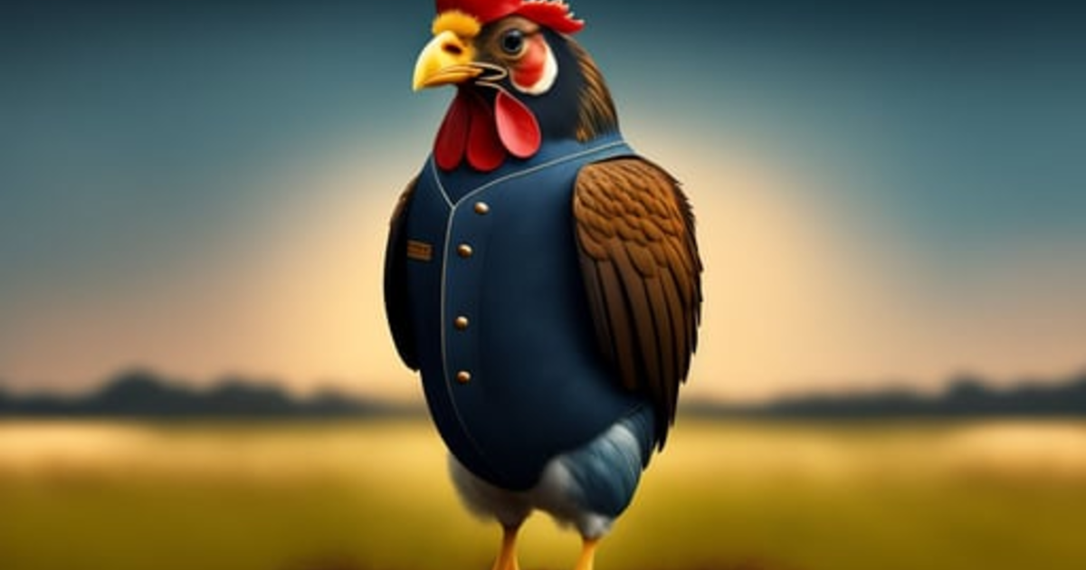 Lexica - Chicken wearing a Levi's jeans