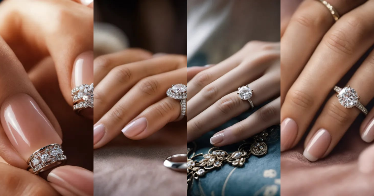 Lexica - French manicure, a close-up of a person's hand holding ...
