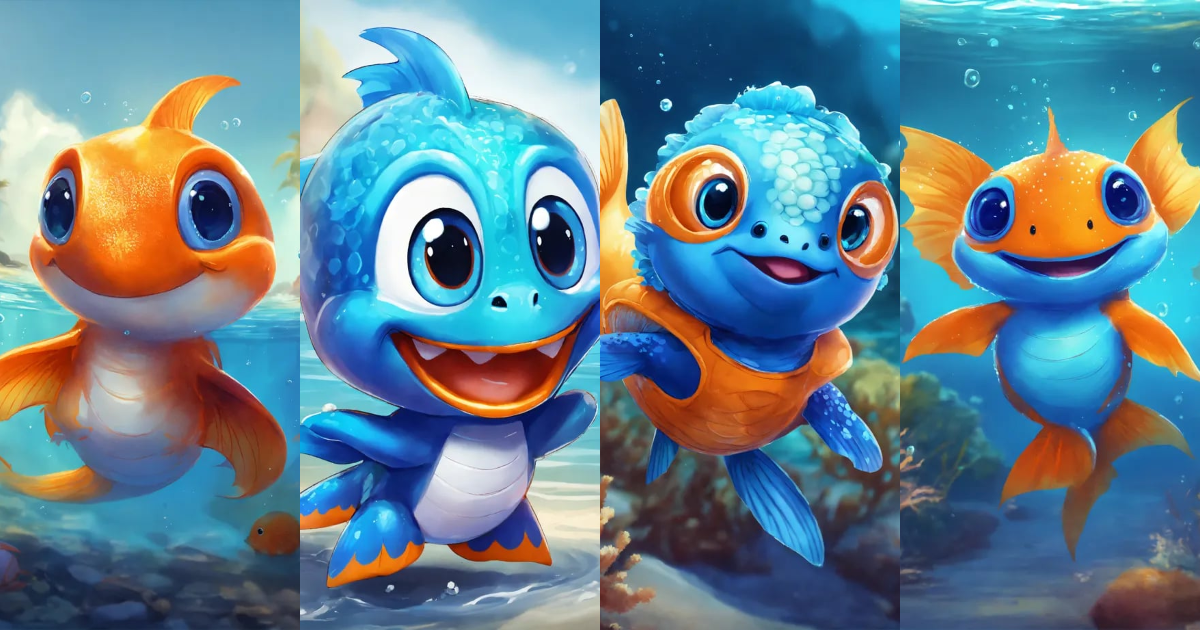 Lexica - Adorable little blue creature, big head, white tummy, round ...