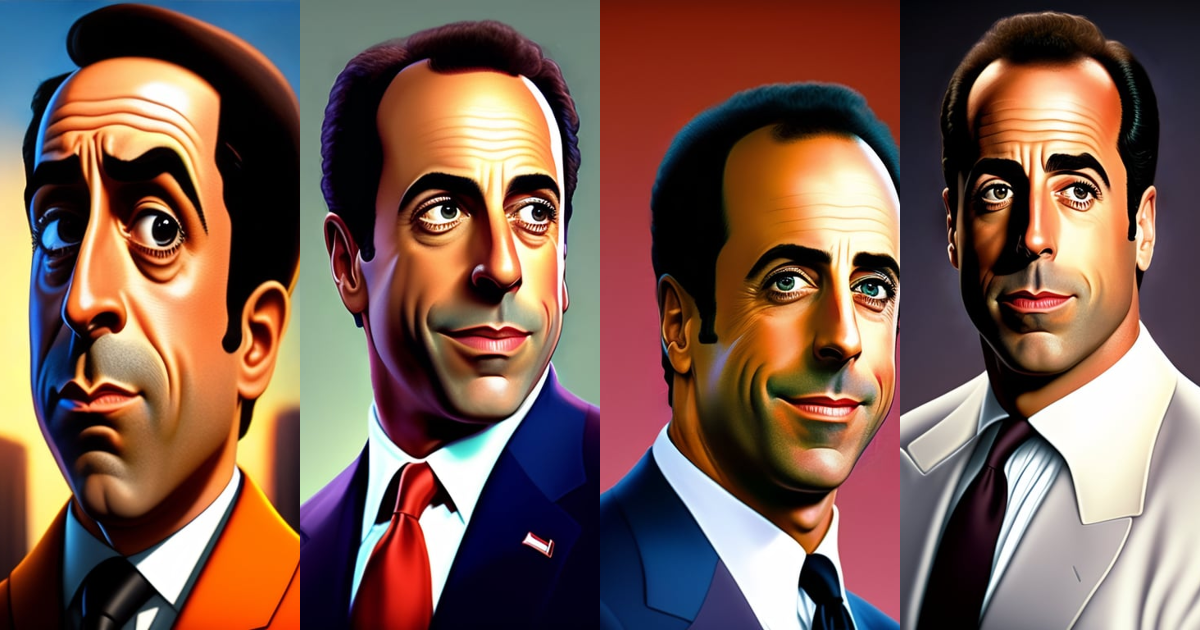 Lexica - Jerry seinfeld looking straight ahead with one eyebrow raise ...