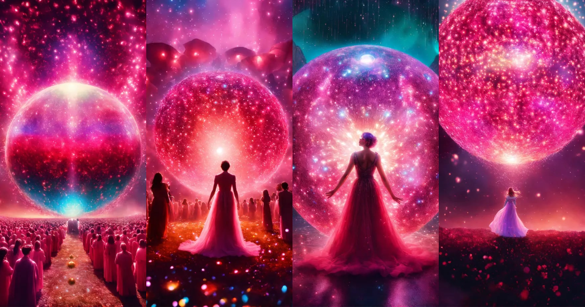 Lexica - Surrealistic photograph, millions of heavenly-lit angels ...