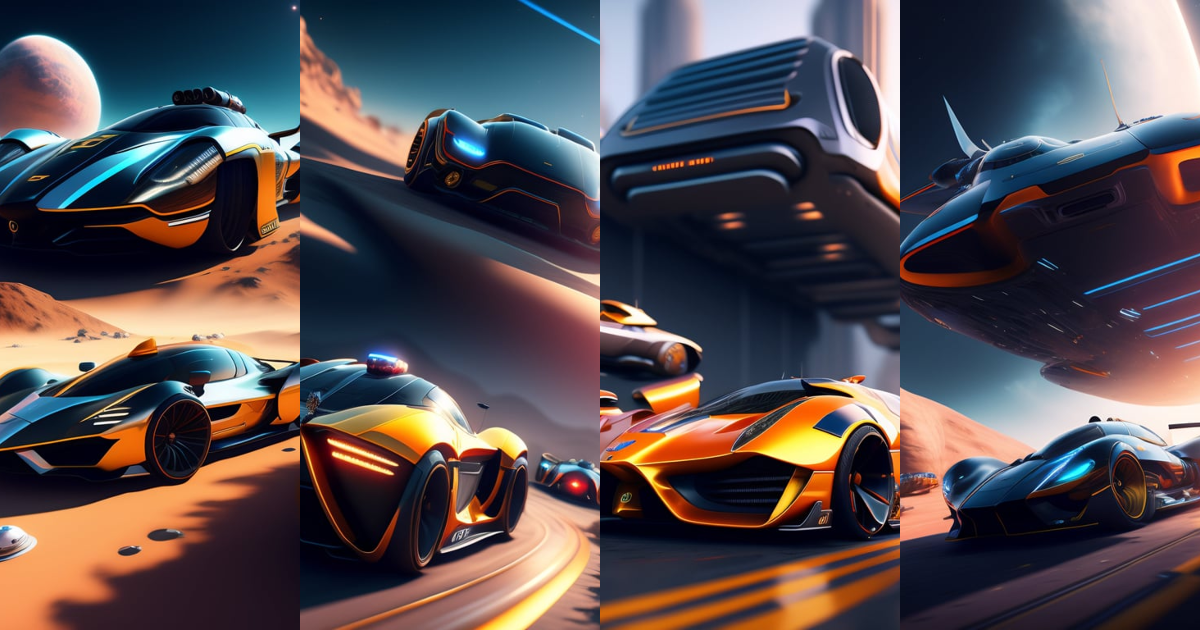 Lexica - Highly detailed futuristic cars racing in space, overwatch art ...