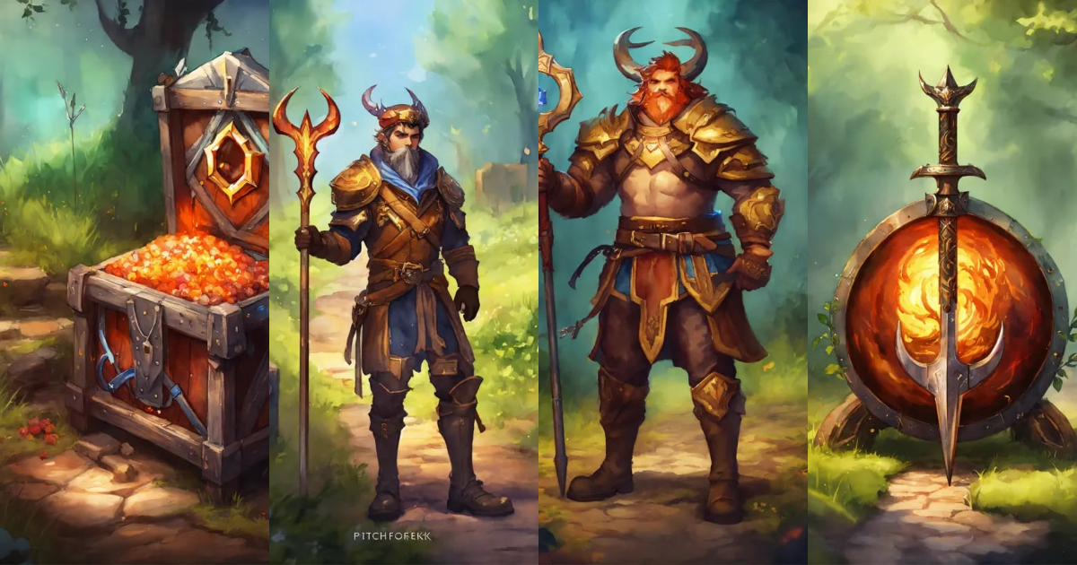 Lexica - Pitchfork, game icon, fantasy style, digital drawing ...