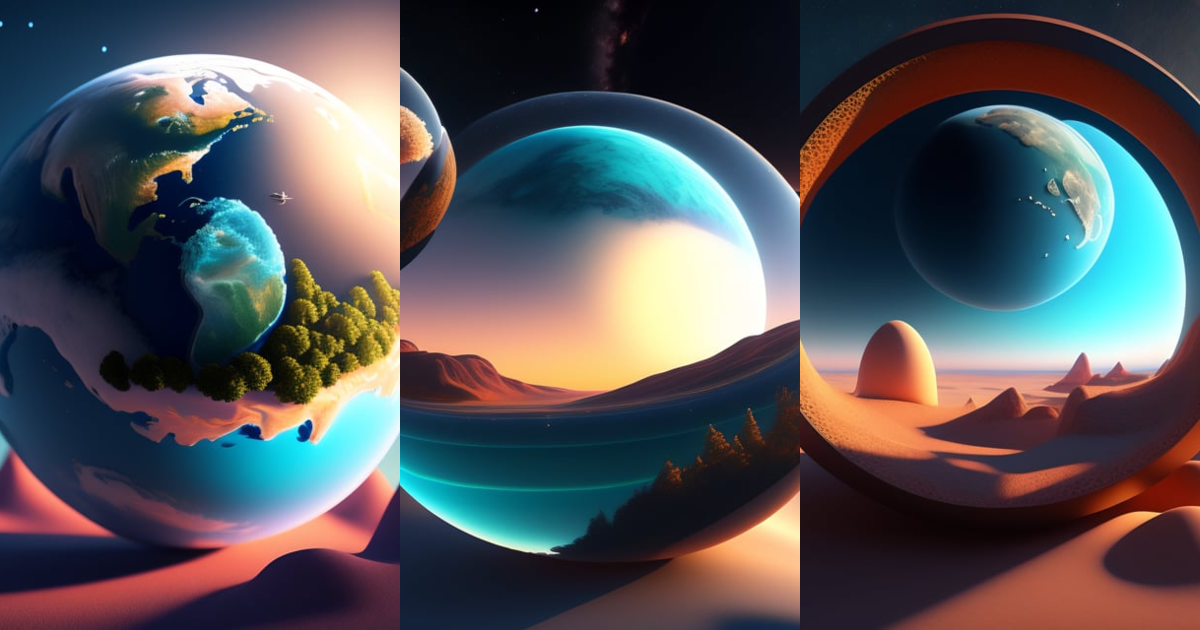 Lexica - 3d render of a cute detailed planet, miniature earth, surreal ...