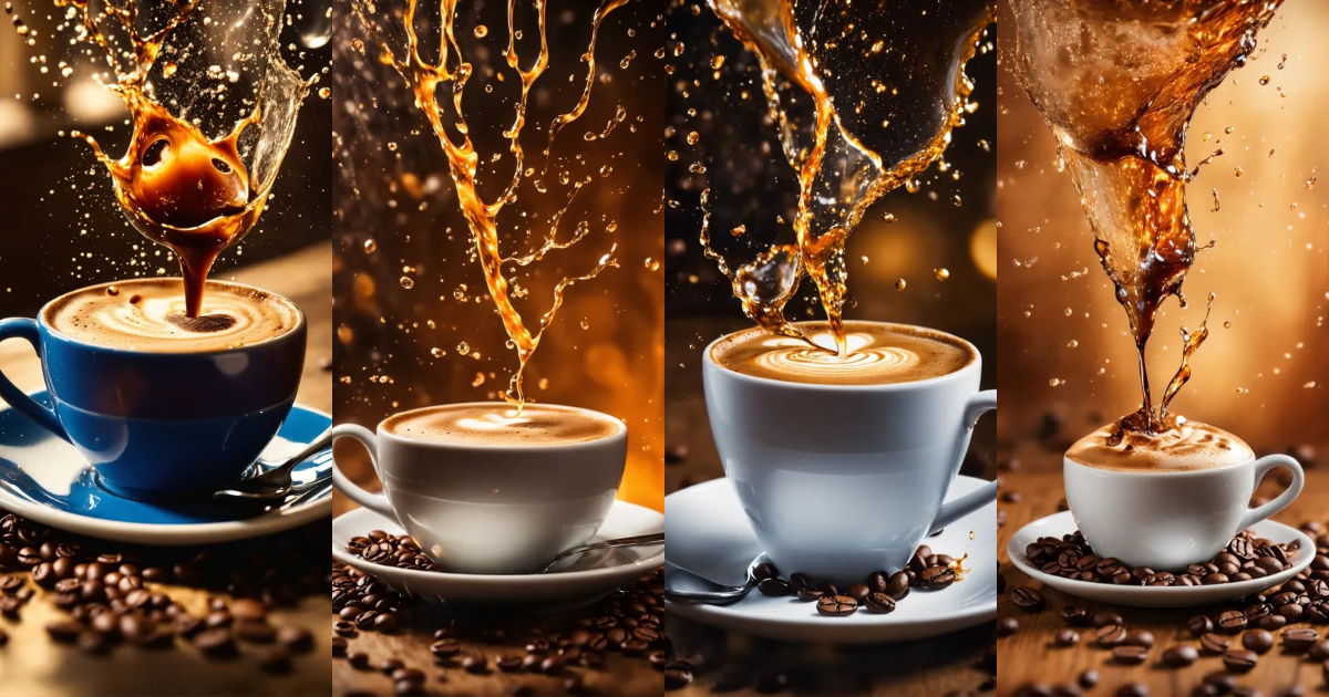Lexica - Cup of coffee. capture spectacular splashes. creative dynamic ...