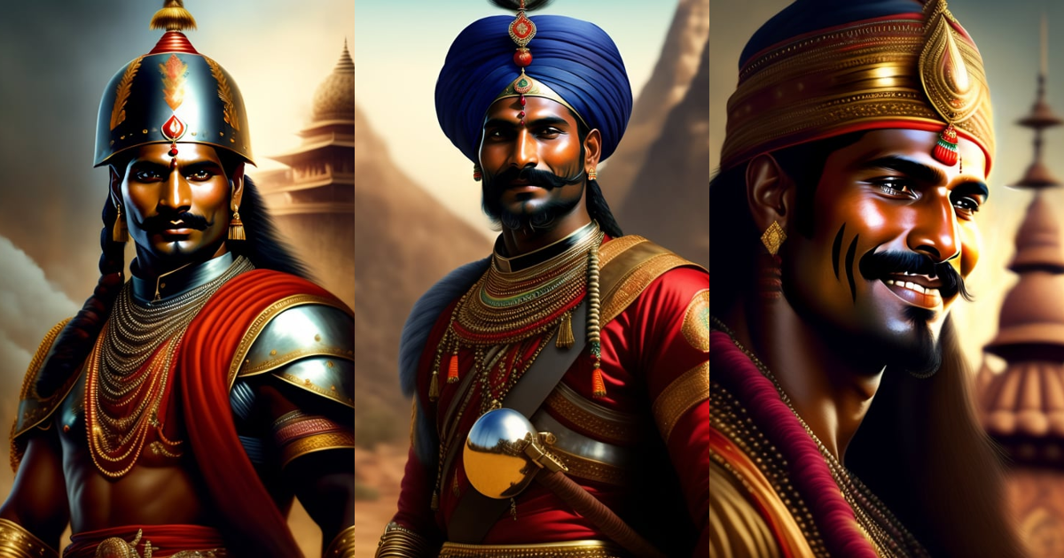 Lexica - Mobile phone selfie of an indian warrior 15th century, looking ...