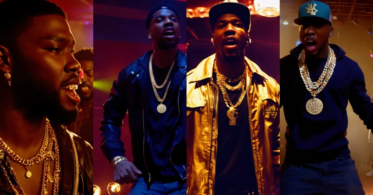 Lexica - Full body shot black battle rapper "Loaded Lux" battle rapping ...