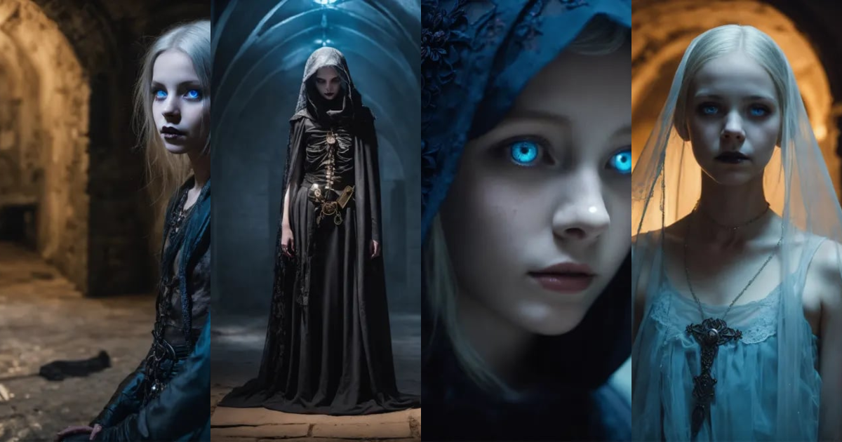 Lexica - Body portrait of a very childish deadly pale extremely slim ...