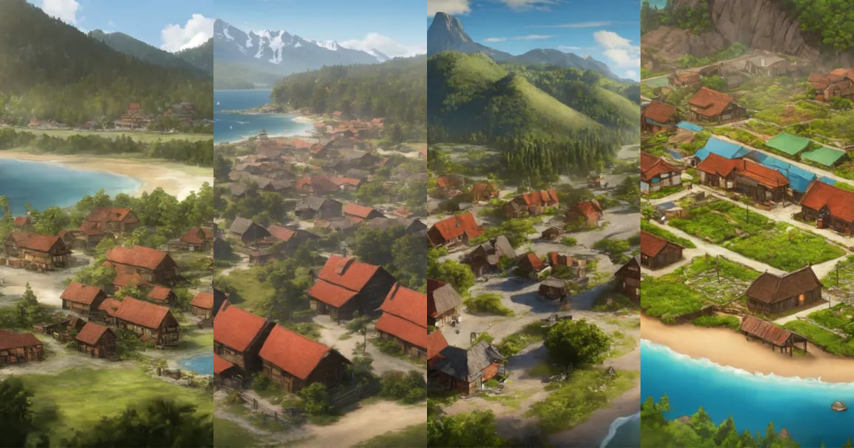 Lexica - Streetmap of coastal Colonial frontier hamlet surrounded by ...