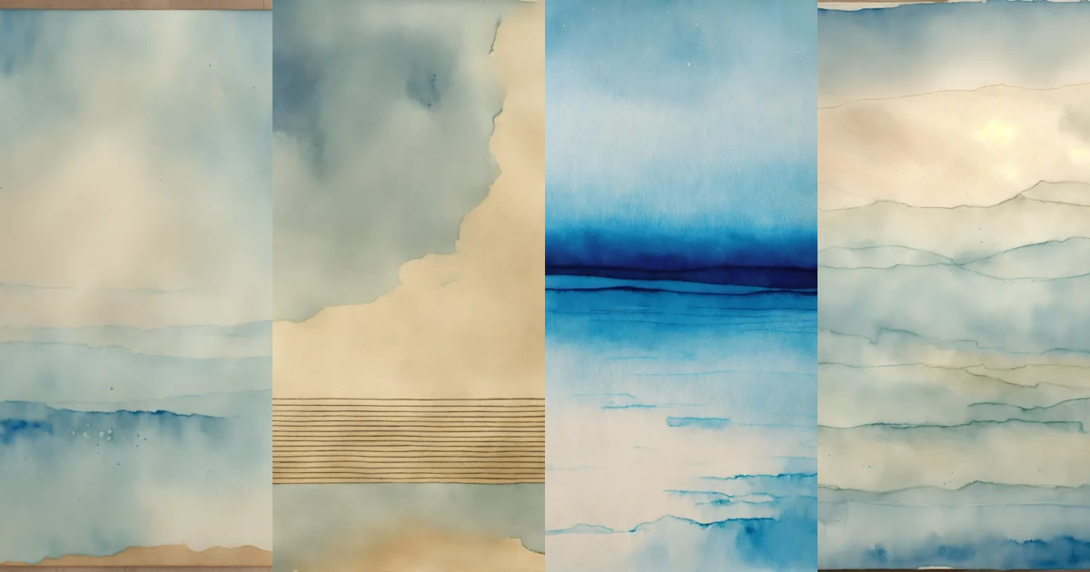 Lexica - Old paper watercolour pale blue